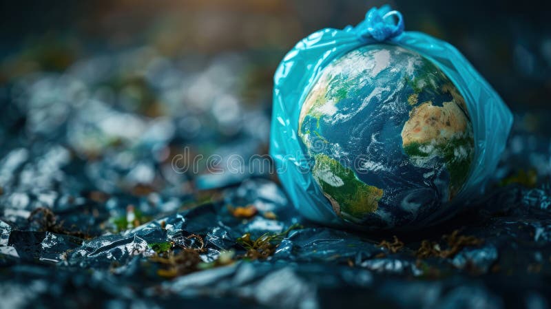 Plastic Planet: an Evocative Image of Environmental Impact Stock ...