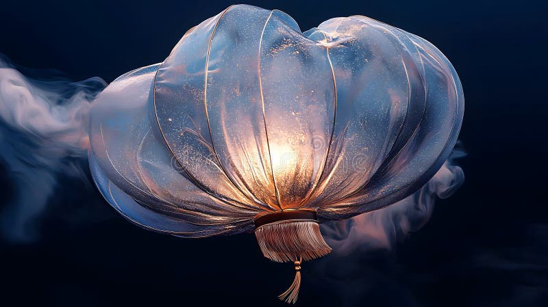 Illuminated Celestial Lantern Glowing Glass Sphere with Smoke Effect AI ...