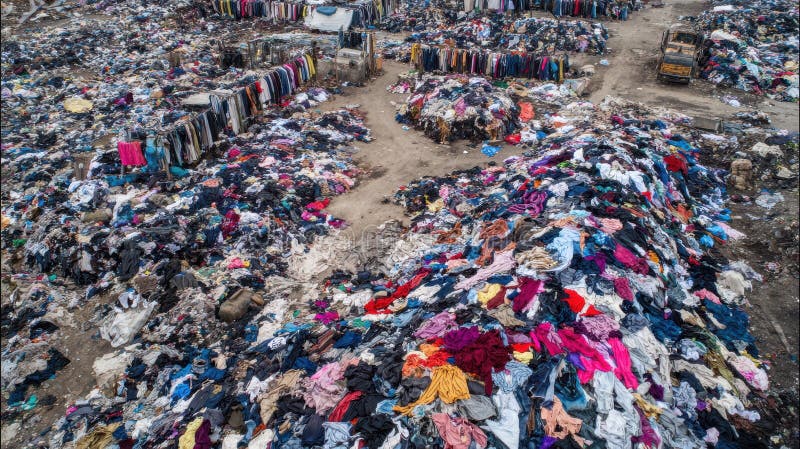 A Stunning Image of Used Clothes in Dump, Fast Fashion, Sustainability ...