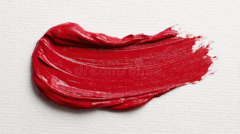 A Stunning Image of Vivid Red Paint Swatch on a White Background ...