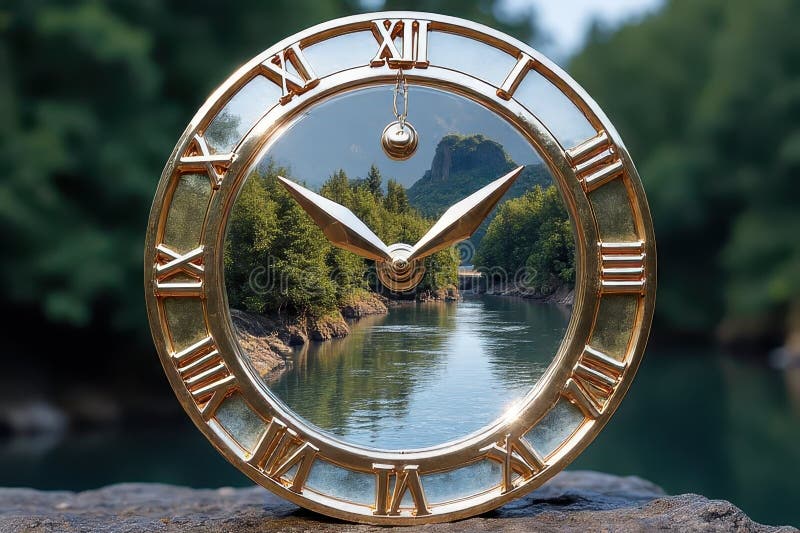 Stunning Infinity Mirror Clock Illusion Stock Illustration ...