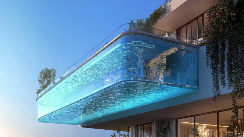 Stunning Infinity Pool Design Modern Architectural Marvel Stock ...