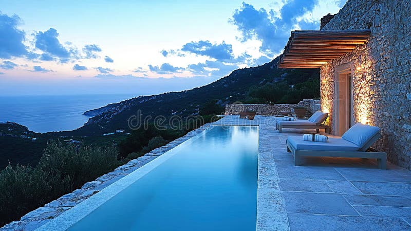 Stunning Infinity Pool with Mountain and Sea Views. Tranquil, Luxurious ...