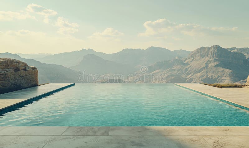 Stunning Infinity Pool Overlooking Majestic Mountain Landscape at ...