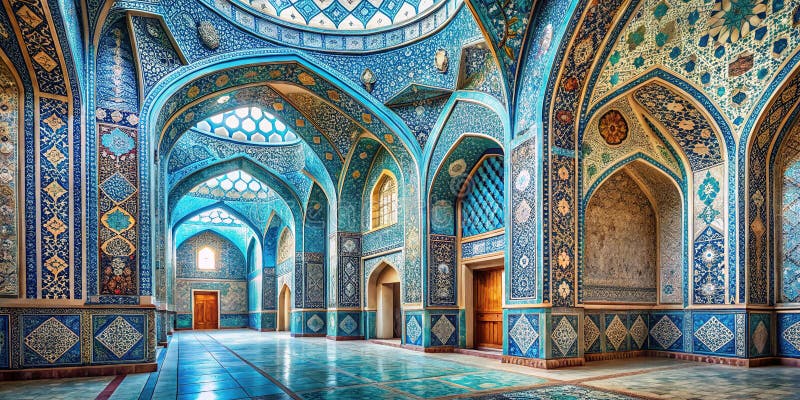 Stunning Interior of a Yazd Mosque in Iran a Masterpiece of Islamic Architecture Featuring ...