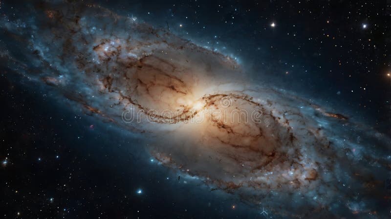 Stunning Interstellar Collision: Spiral Galaxy Merger in Deep Space ...