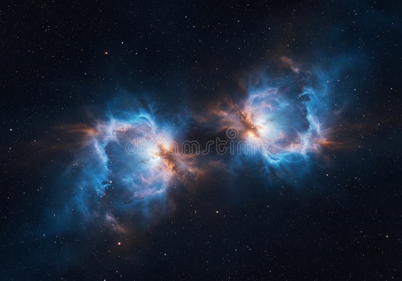 Stunning Interstellar Nebula Displaying Vibrant Colors. Generative Ai ...