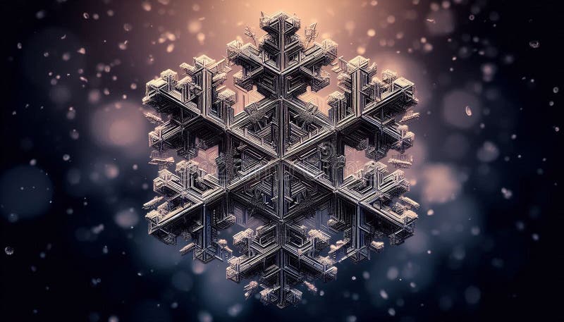 Intricate Snowflake Design with Soft Focus Background Stock ...