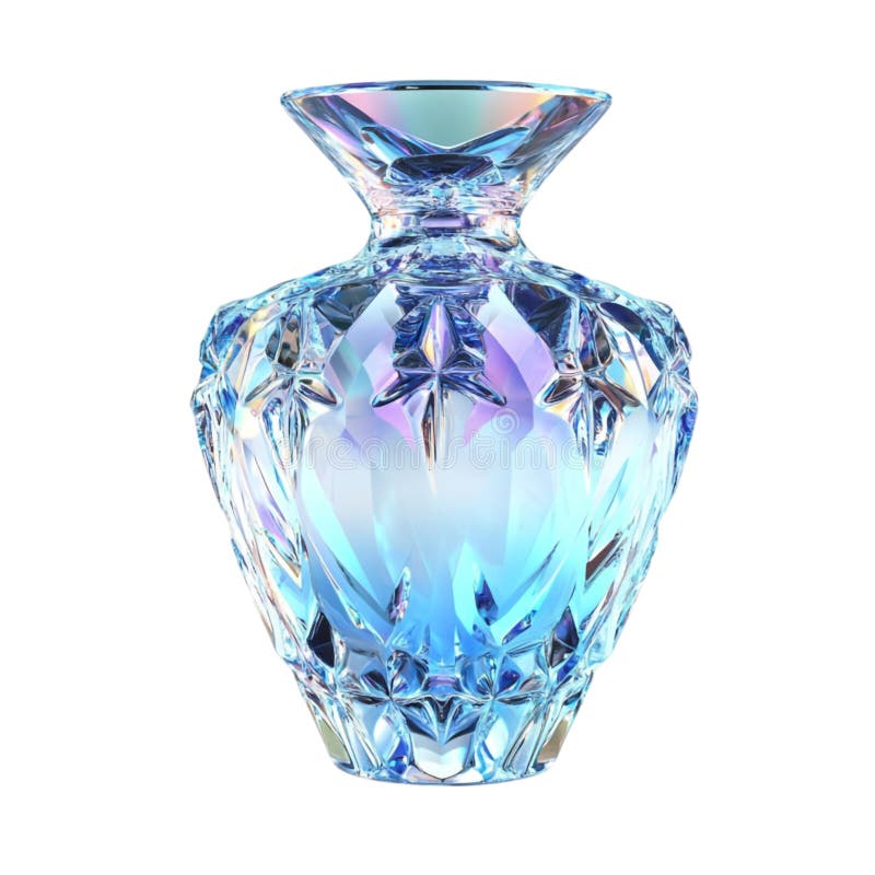 Stunning Iridescent Blue Glass Perfume Bottle Exquisite Design Stock ...