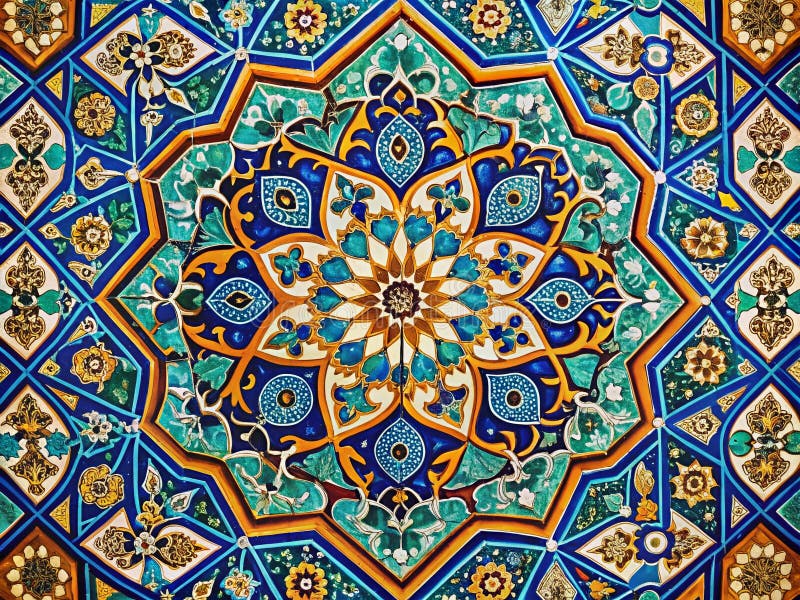 Stunning Islamic Geometric Tile Pattern Intricate Arabesque Design ...