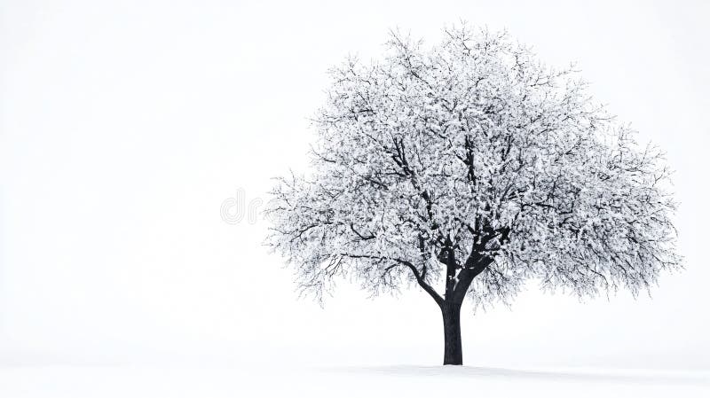 Stunning Isolated Beautiful White Tree with 6:9 Aspect Ratio Stock Photo - Image of branches ...