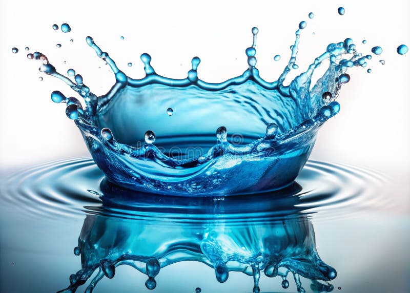 Stunning Isolated Blue Water Splash a Captivating Visual Element for ...