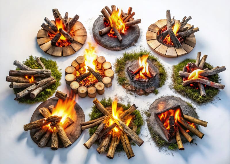 Stunning Isolated Campfire Fireplaces a Comprehensive Collection for ...