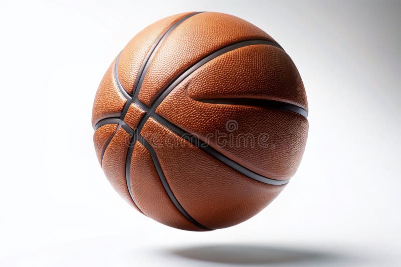 Isolated Floating Basketball on White Background a Versatile Asset for ...