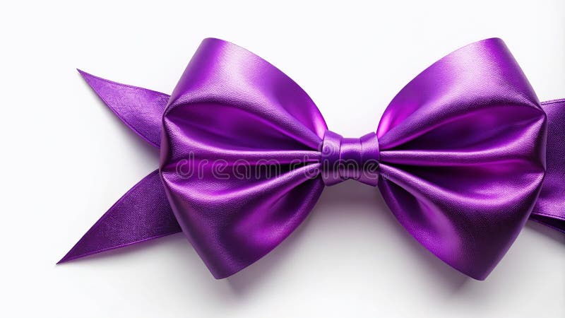 Stunning Isolated Purple Fluffy Bow: a Realistic 3D Render with Ample ...