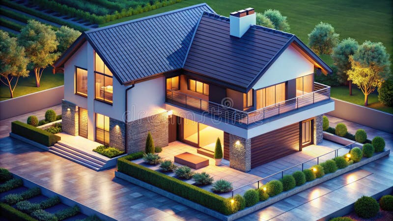 Stunning Isometric 3D House Rendering a Realistic Visual Representation ...