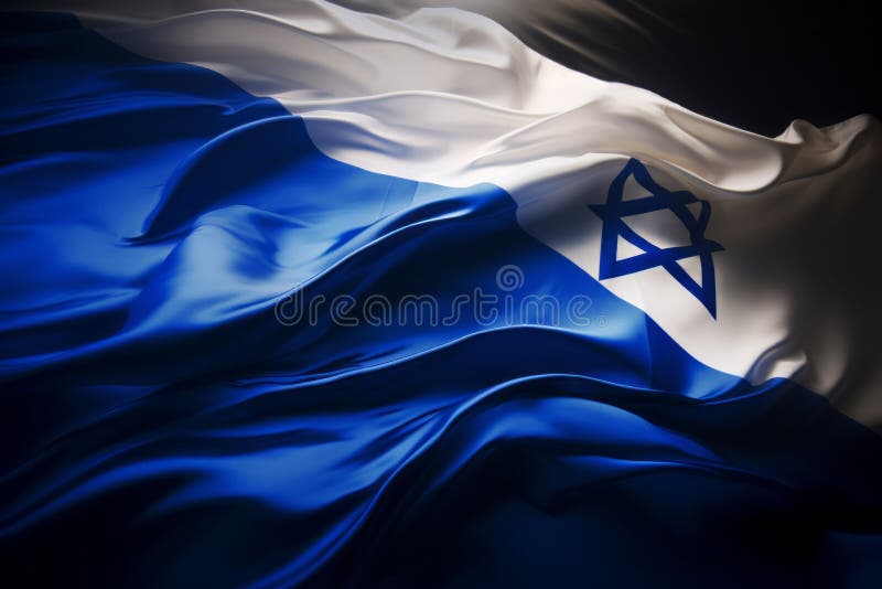 Stunning Israeli Flag. Full Frame Close-up Stock Illustration ...
