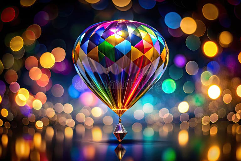 A Stunning 8K Abstract Image a Prismatic Balloon Dancing with Light ...