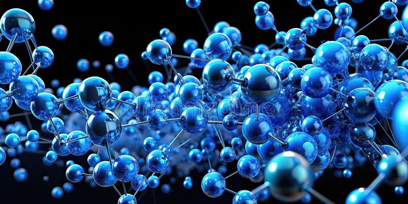 Stunning 4K Blue Atomic Particles Swirling on a Cosmic Black Background ...