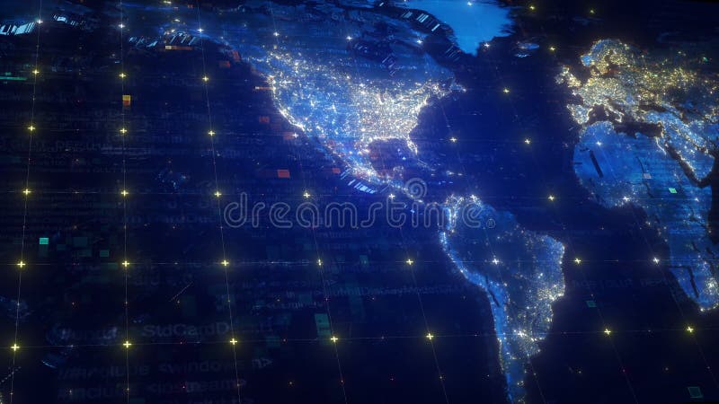 Stunning 4K CG World Map stock video. Video of abstract - 304896413