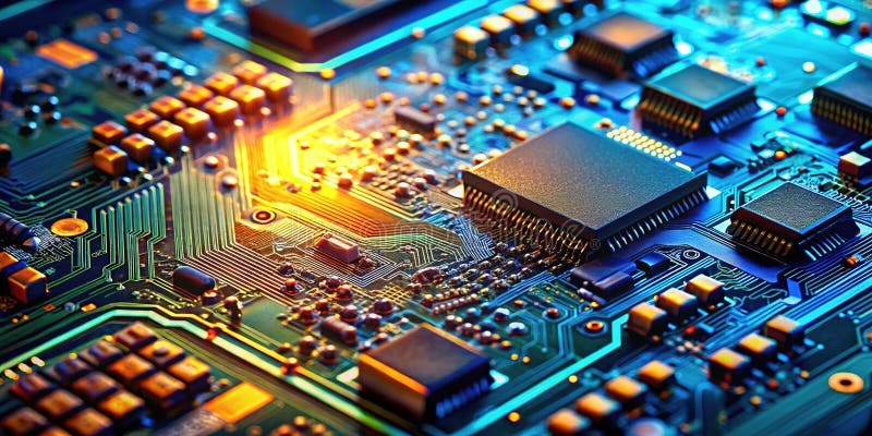 Stunning 8K CloseUp Electronic Circuit Board Texture a Detailed ...