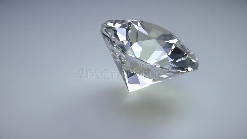 4K 3D Diamond Rotation Loop with Sparkling Facets on Gradient ...