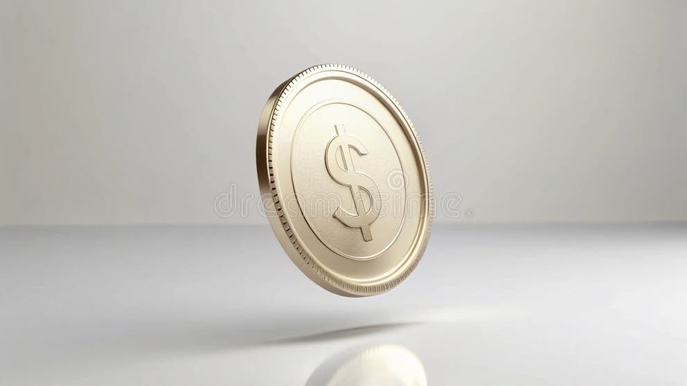Stunning 4K Looping Animation of Spinning Dollar Coins a Minimalist ...