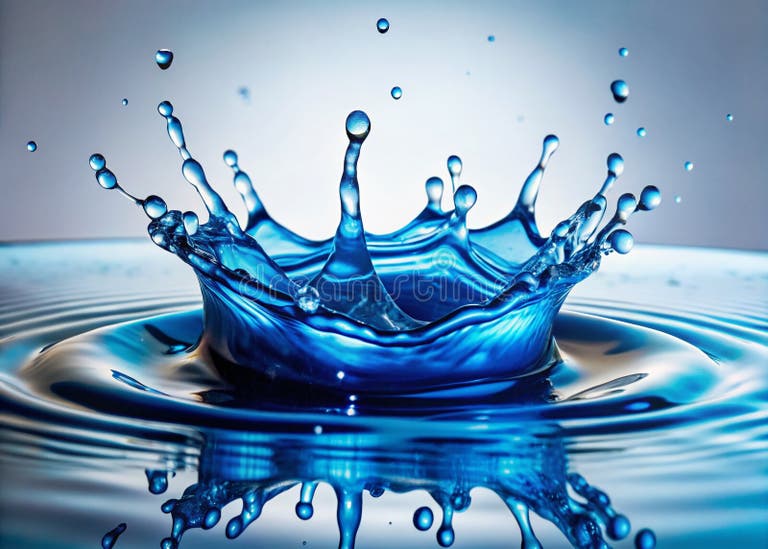 Stunning 4K SlowMotion Blue Water Splash Video Seamless 360 Looping ...