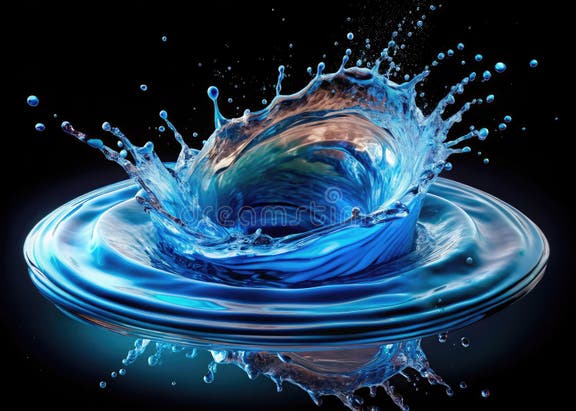 Stunning 4K SlowMotion Water Vortex Realistic 3D Liquid Flow with Alpha ...