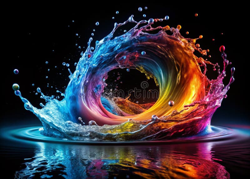 Stunning 4K SlowMotion Water Vortex Splash with Isolated Alpha Matte ...