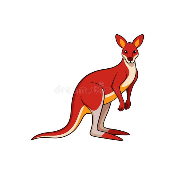 Stunning Kangaroo Illustration for Displays Stock Photo - Illustration ...