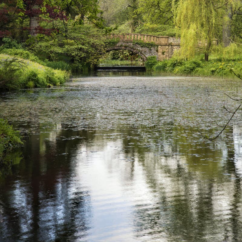 Stunning Landscape Image of Old Medieval Bridge Over River with Stock ...