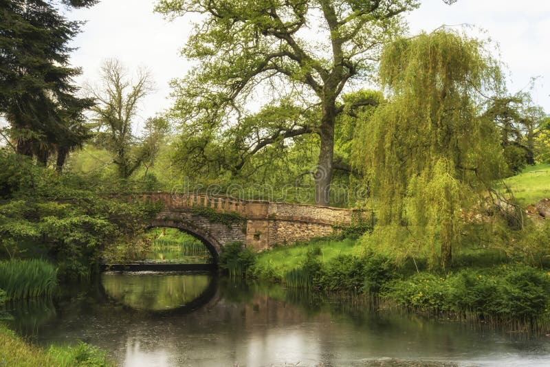 Stunning Landscape Image of Old Medieval Bridge Over River with Stock ...