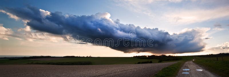 Stunning Landscape with Stormy Sky Stock Image - Image of sunny ...