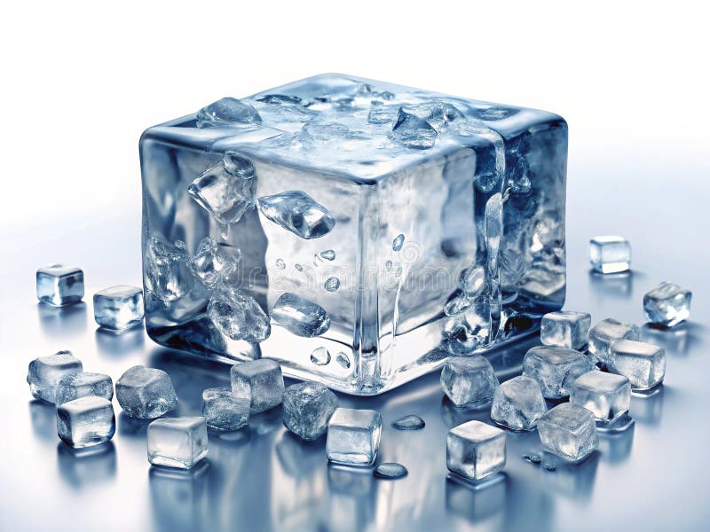 Stunning Large Ice Rectangle with Chunks a Visual Feast for Refreshing ...