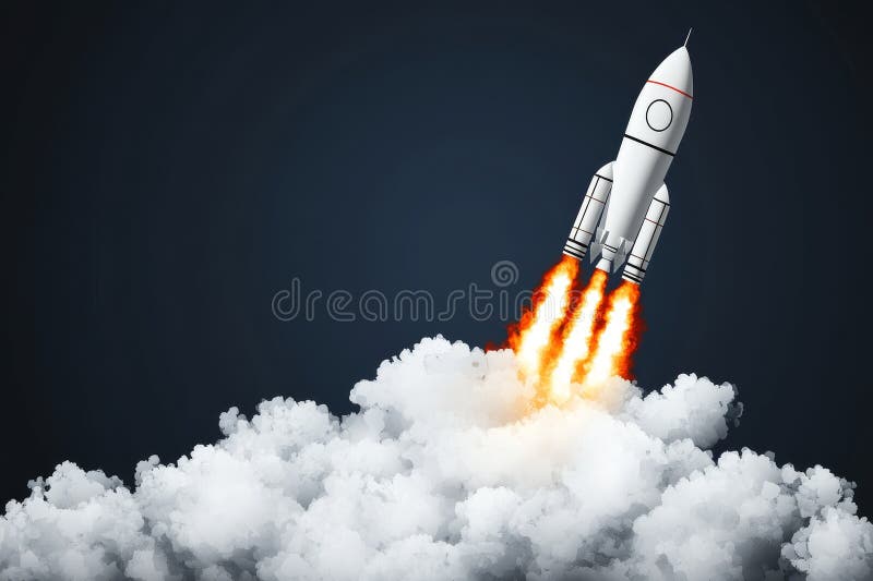 Stunning Launch of a Rocket from the Earth, Igniting the Sky with ...
