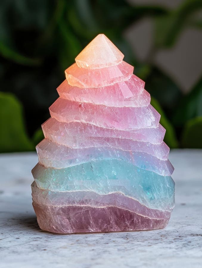 Stunning Layered Crystal Formation Stock Illustration - Illustration of ...