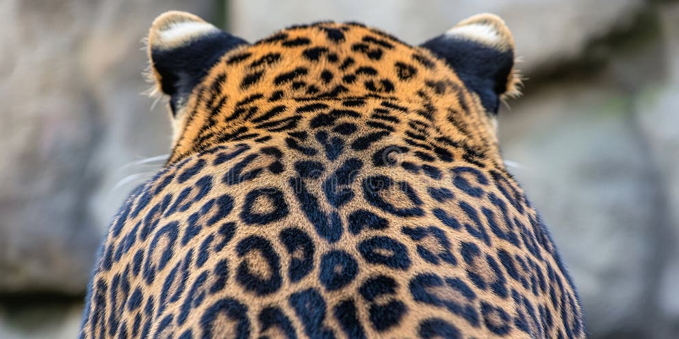 Stunning Leopard Fur Texture Closeup Back View High Quality Image Stock ...
