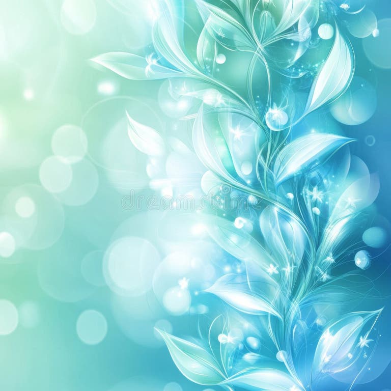 Stunning Light Blue Floral Background Design Stock Illustration ...