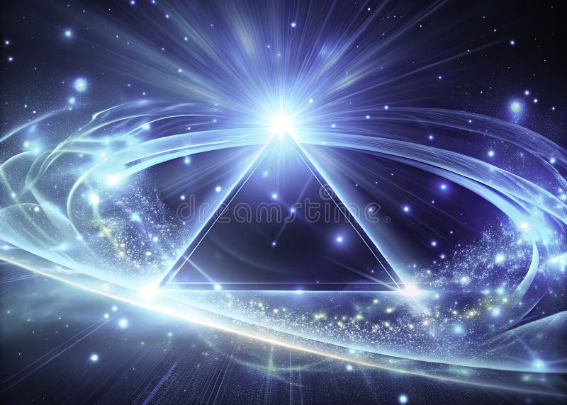 Stunning Light Blue Galaxy Wave Background a Triangular Tech Design for ...