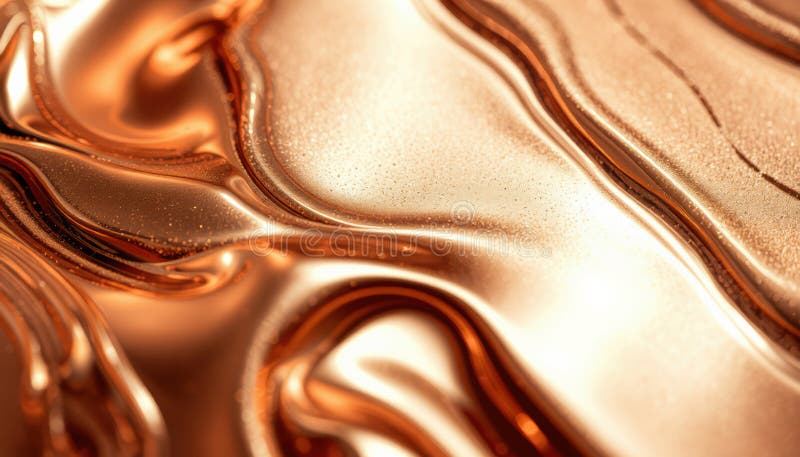 Stunning Liquid Copper Background with Smooth, Flowing Textures and ...