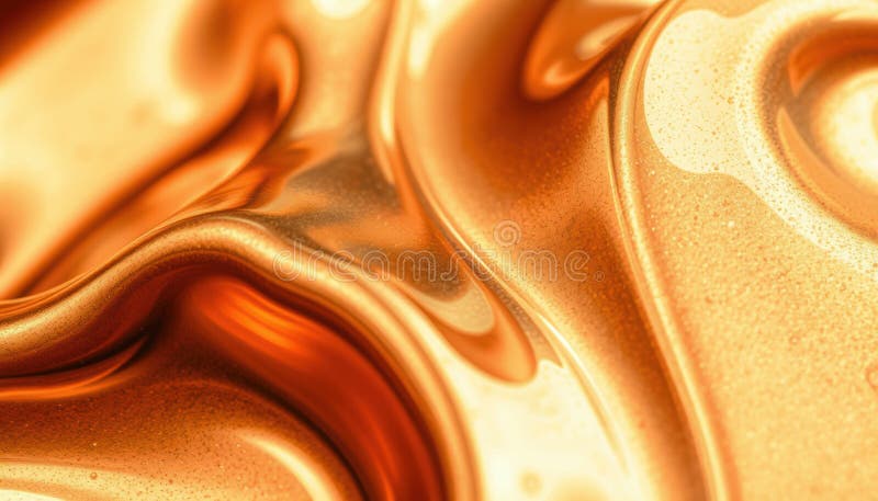 Stunning Liquid Copper Background with Smooth Stock Illustration ...