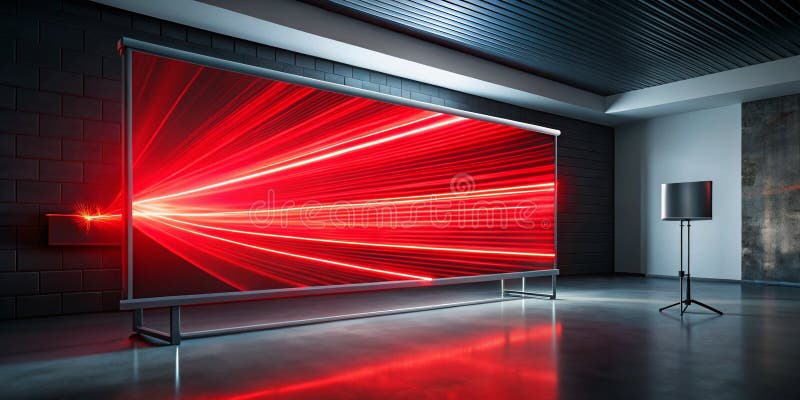 Stunning Long Exposure Capture of a Red Business Report on a Projector ...