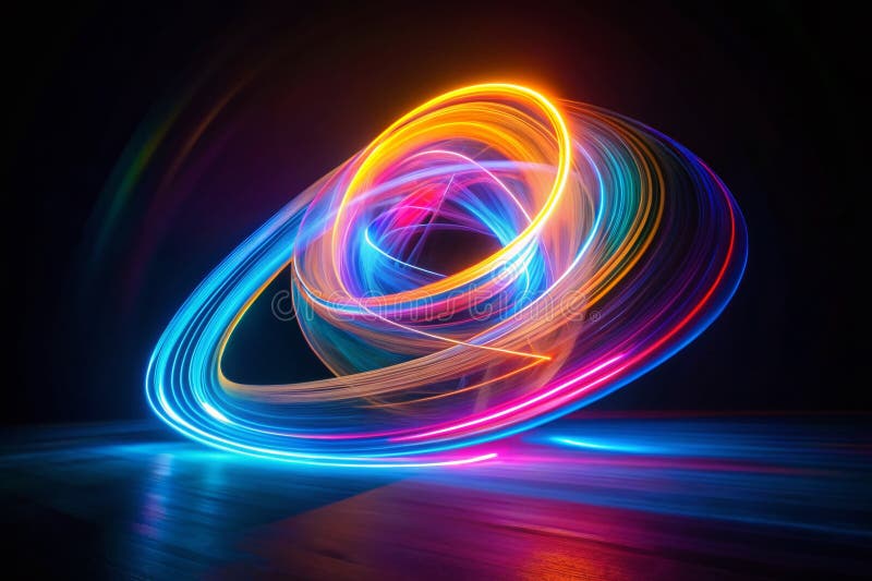 Stunning Long Exposure 3D Printer Logo Design Abstract Filament Glow ...