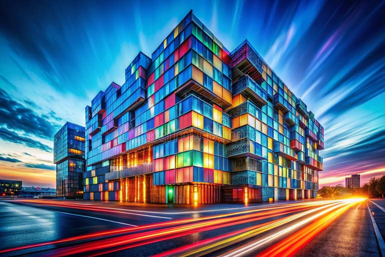 Stunning Long Exposure 3D Render of Modern Interlocking Architecture ...