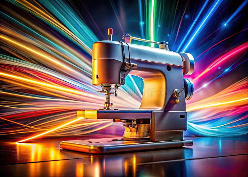 A Stunning Long Exposure of a Modern Sewing Machine Precision Speed and ...