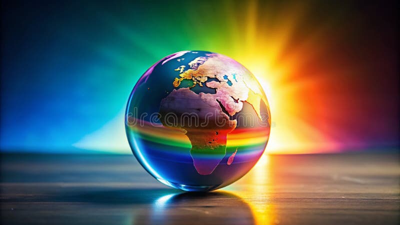 A Stunning Long Exposure Rainbow Globe Celebrating Diversity and Unity ...