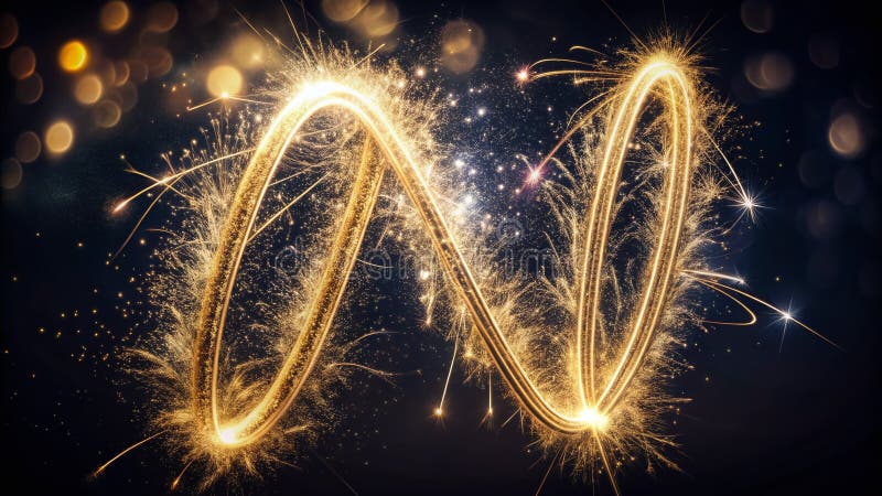 Stunning Long Exposure Silver Chrome Sparkles Calligraphy Cursive ...