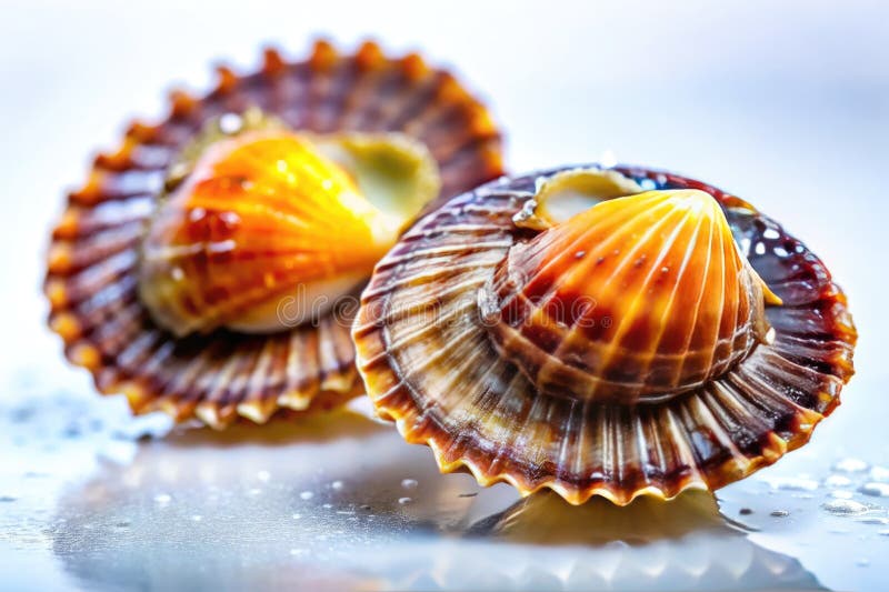 Stunning Long Exposure of Two Open Limpet Shells Against a Pristine ...