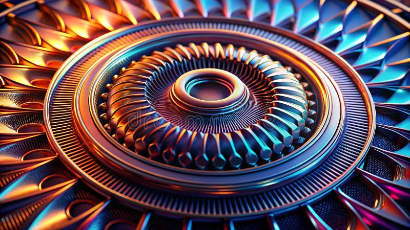 Stunning Looping 3D Animation Radial Steel Texture Pattern with UHD ...